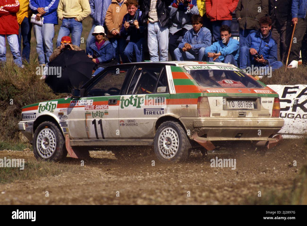 Alessandro Alex Fiorio (ITA) Luigi Pirollo (ITA) Lancia Delta HF 4WD ...