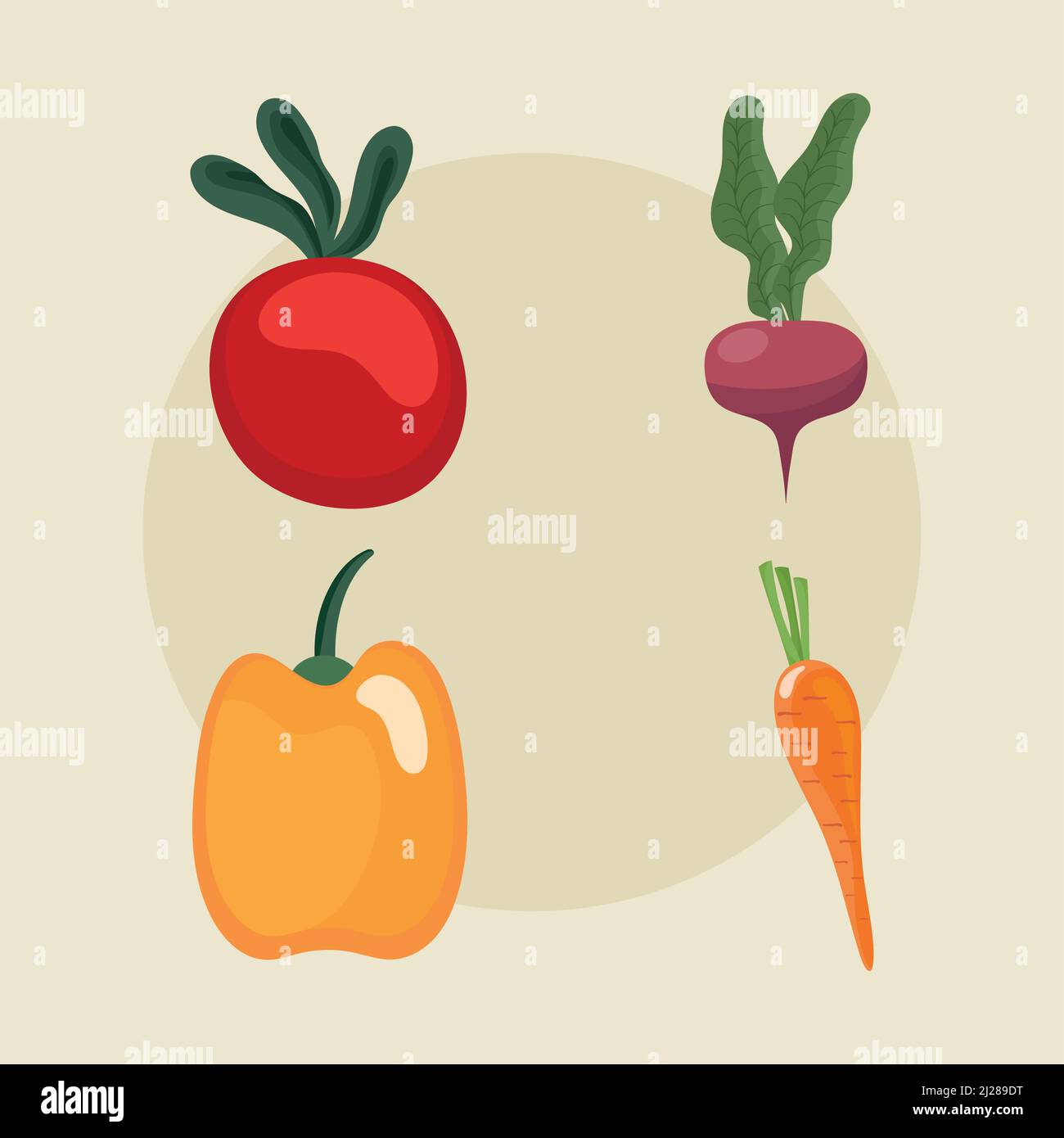 four vegetables fresh icons Stock Vector Image & Art - Alamy