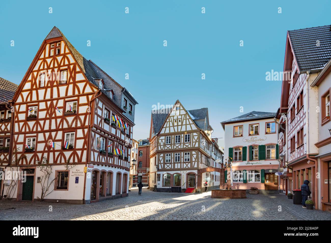 Mainz, Germany - February 13, 2021: Historic city center of Mainz with ...
