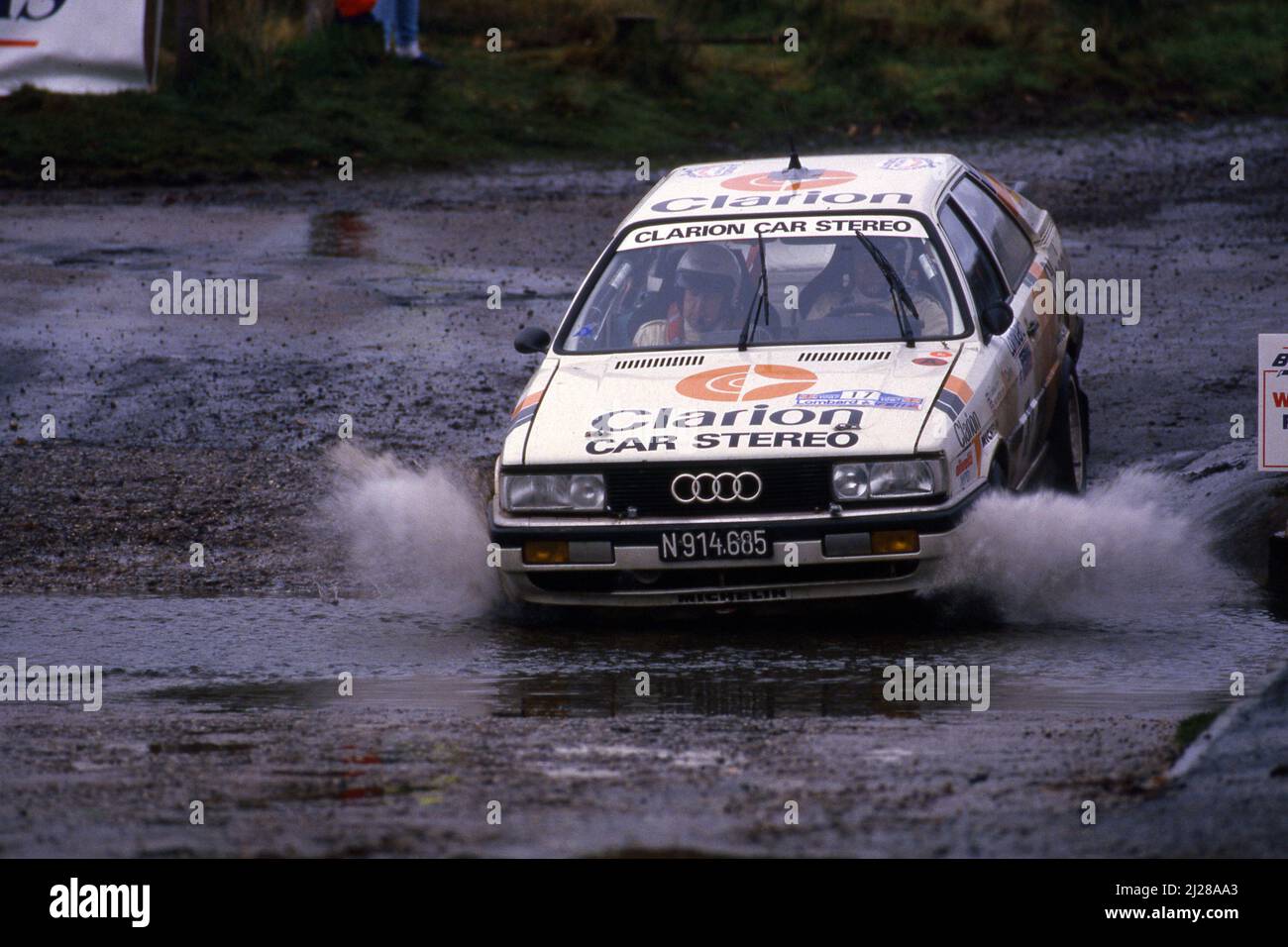 Per Eklund (SWE) Dave Whittock (GBR) Audi Coupe'Quattro GrA Clarion ...