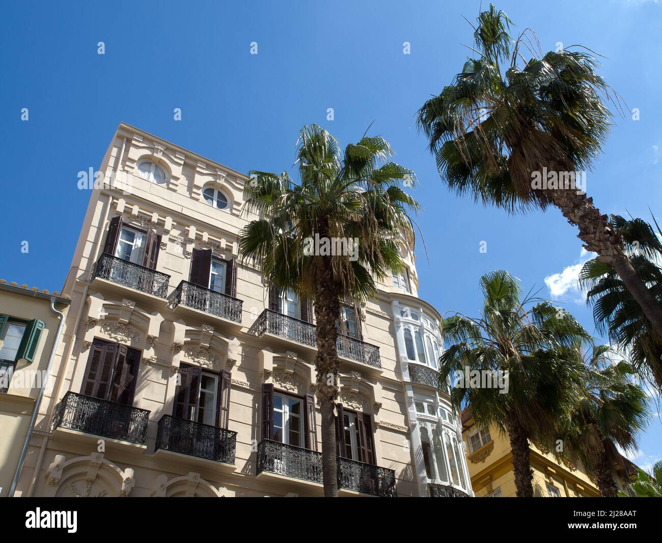malaga city in spain Stock Photo - Alamy