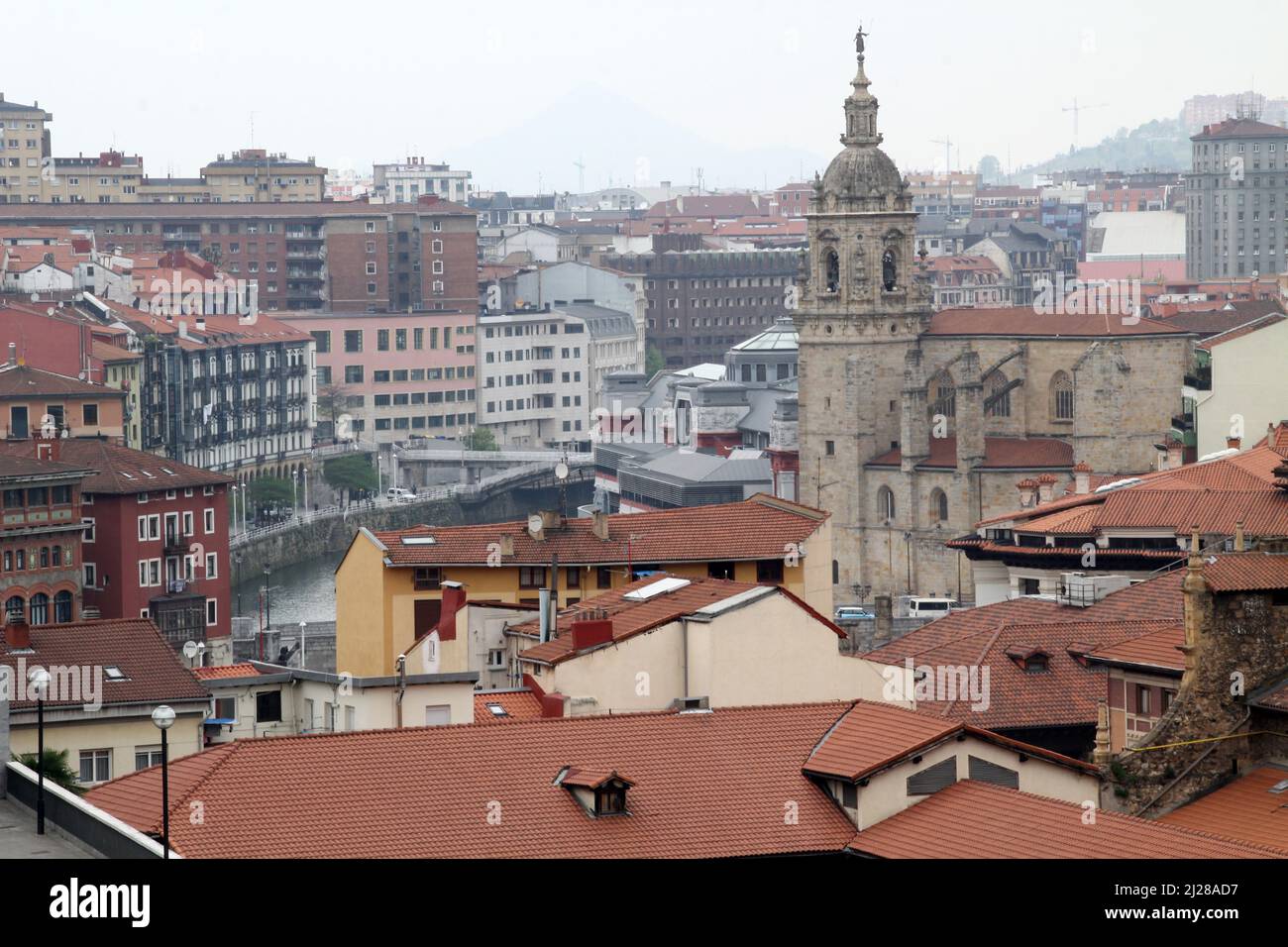 An aerial view of the skyline of Bilbao, Spain Stock Photo - Alamy