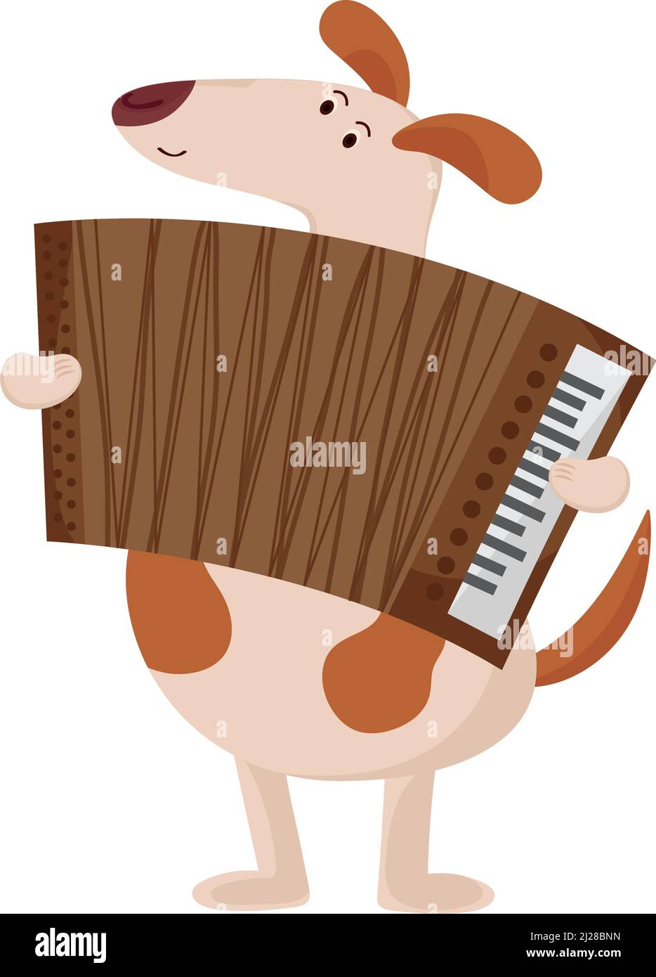 cute dog playing accordion Stock Vector Image & Art - Alamy
