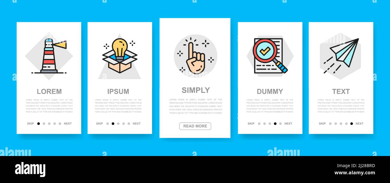 Set of Creative vertical banners. Innovation, startup, artwork, project ...