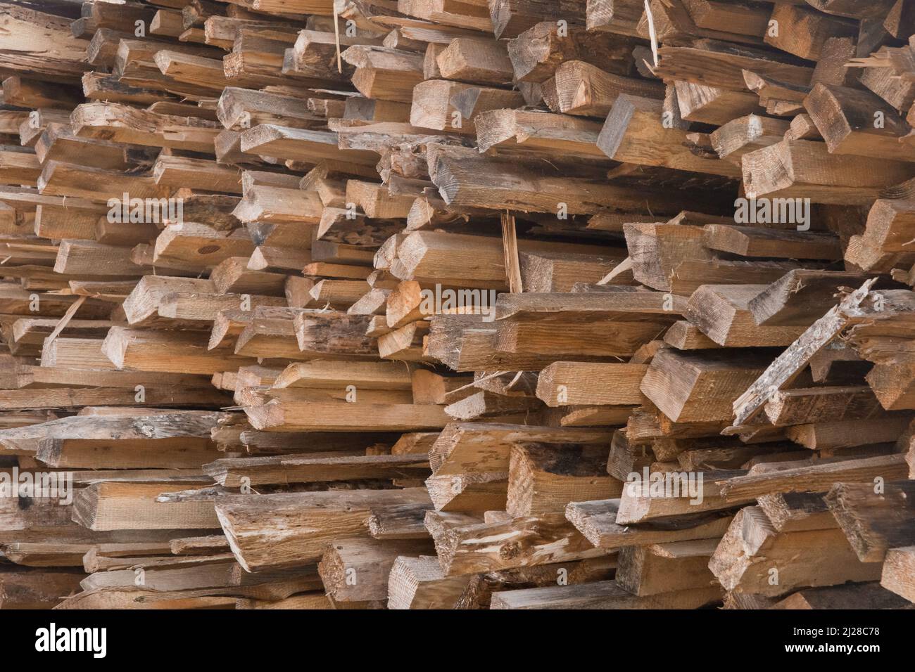 Wood stack storage of timber materials and lumber pile industry Stock ...