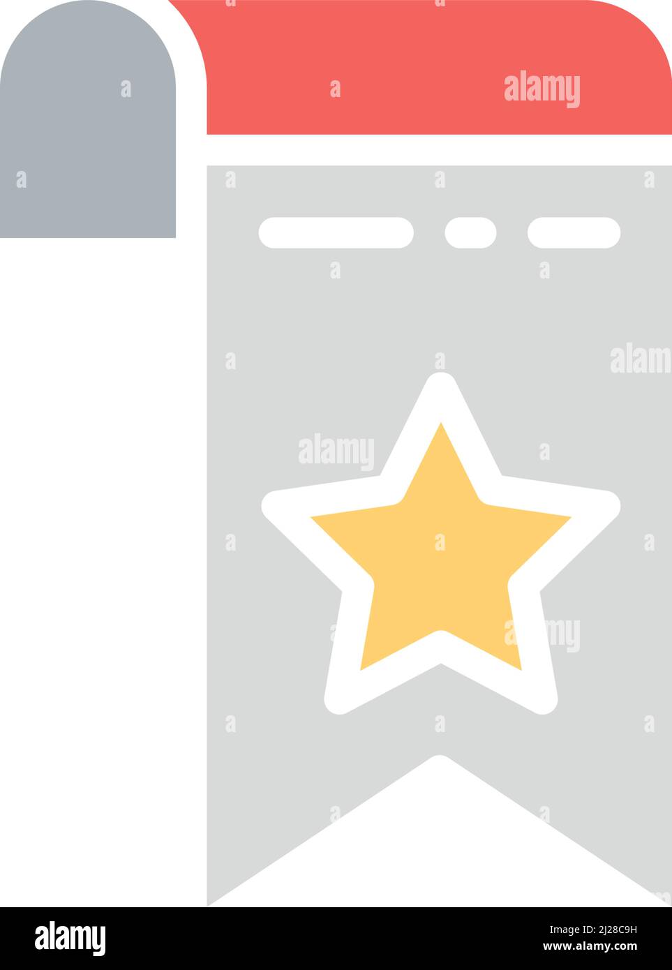 Vector bookmark, webpage marker white line icon. Symbol and sign ...