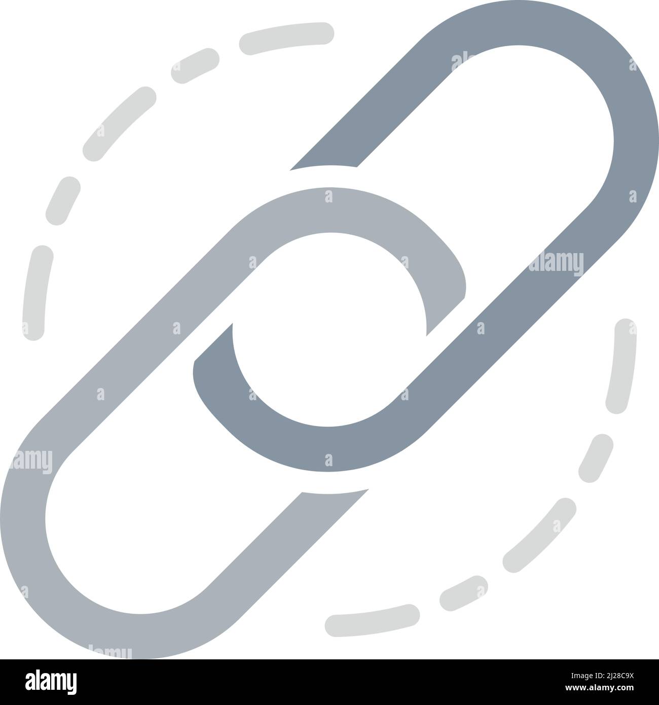 Vector chain, link, hyperlink white line icon. Symbol and sign ...