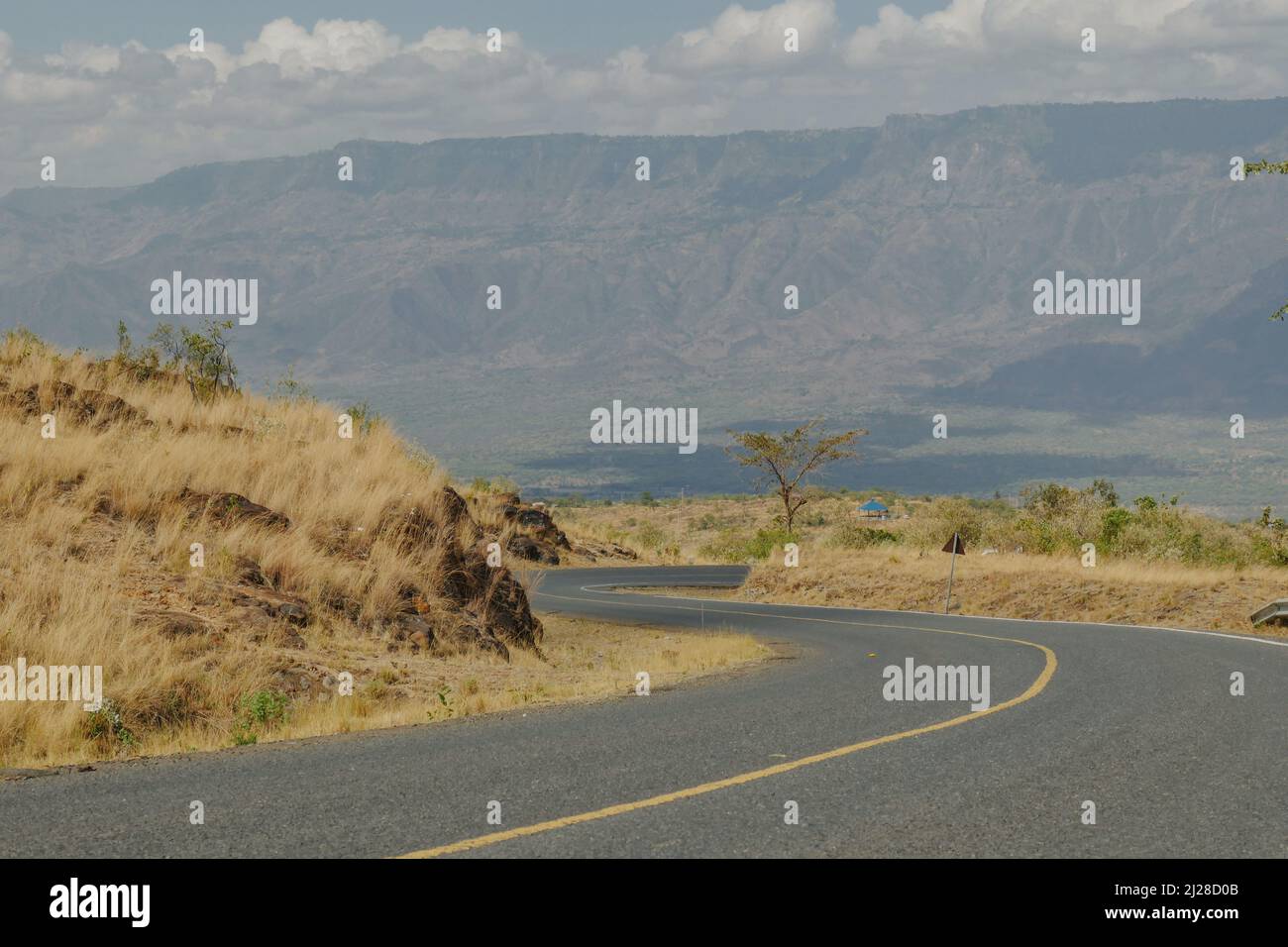 Scenic view of Iten - Kabarnet highway against the background of Kerio ...