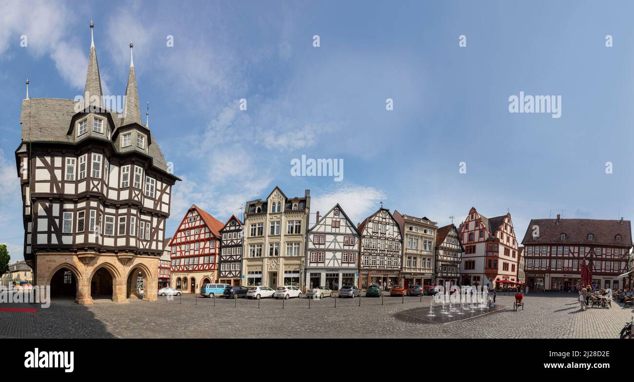 Alsfeld, Germany - June 25, 2021: famous town hall and half timbered ...