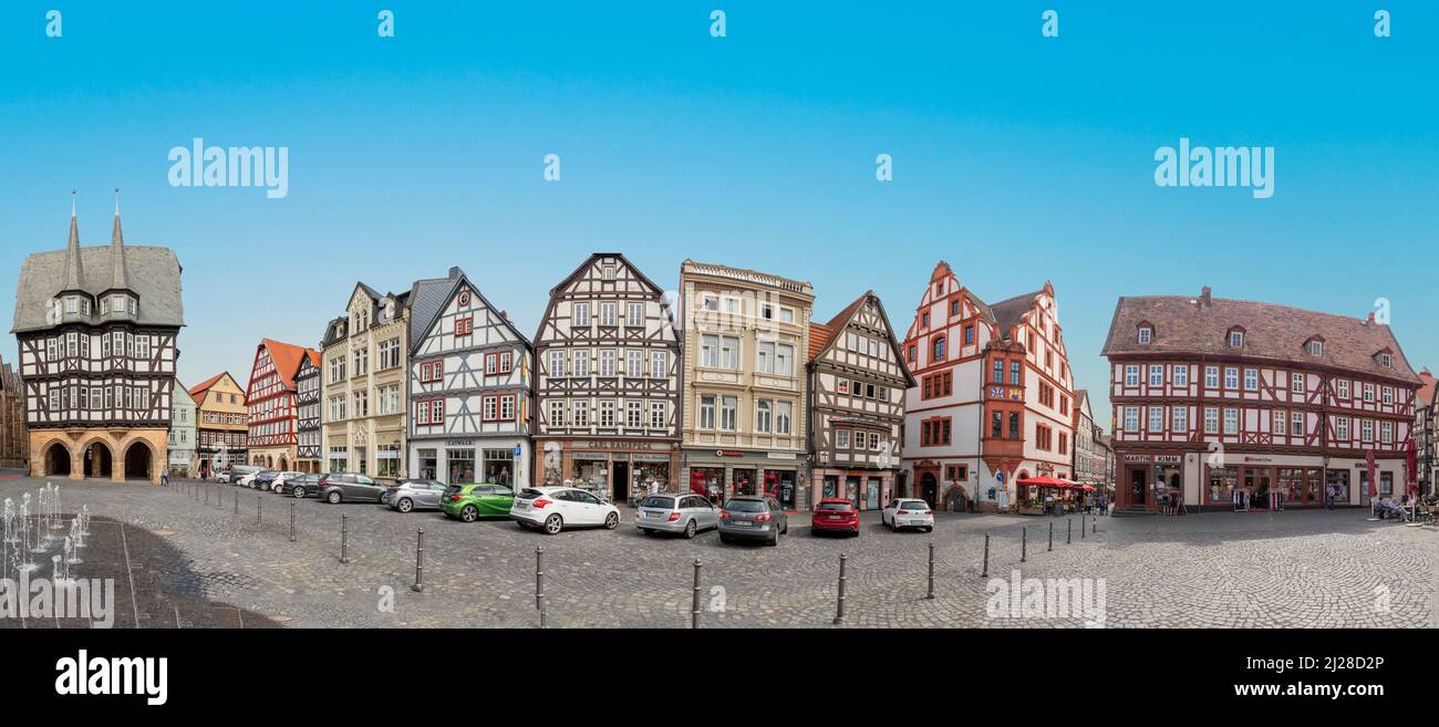 Alsfeld, Germany - June 25, 2021: famous town hall and half timbered ...