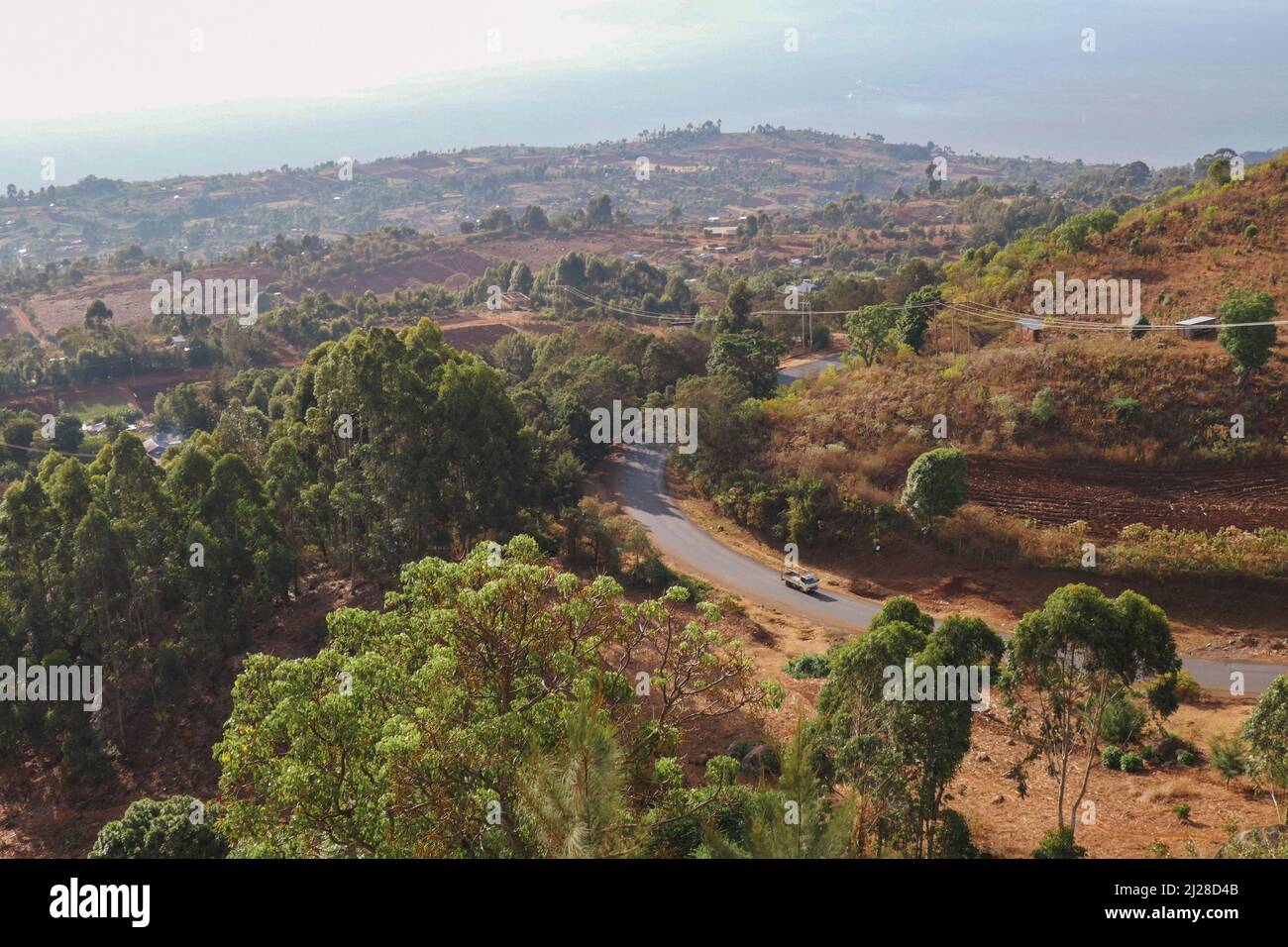 Scenic mountain landscapes at Kerio Valley seen from Iten, Kenya Stock ...