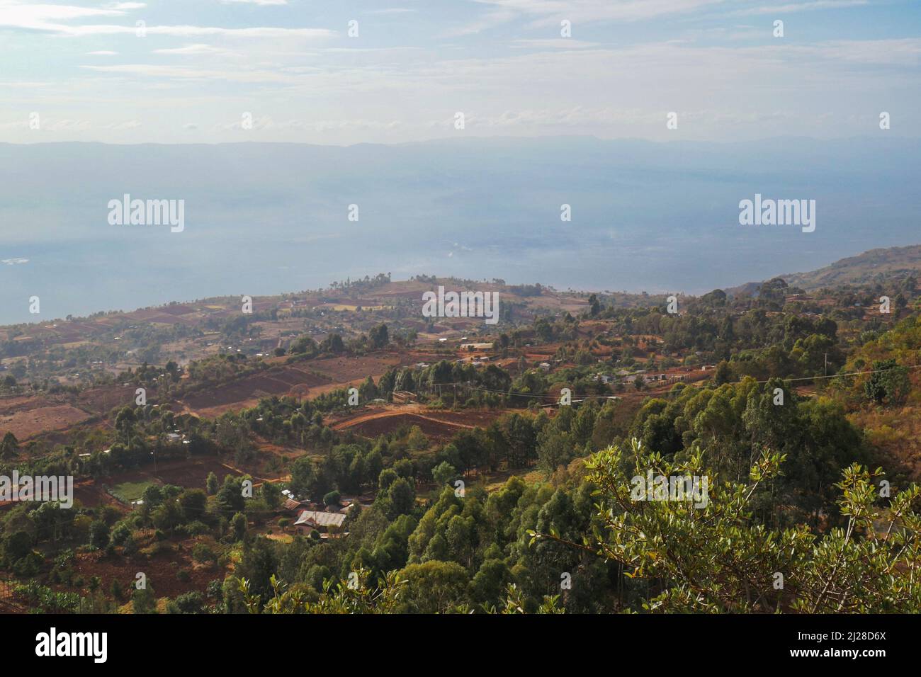 Scenic mountain landscapes at Kerio Valley seen from Iten, Kenya Stock ...