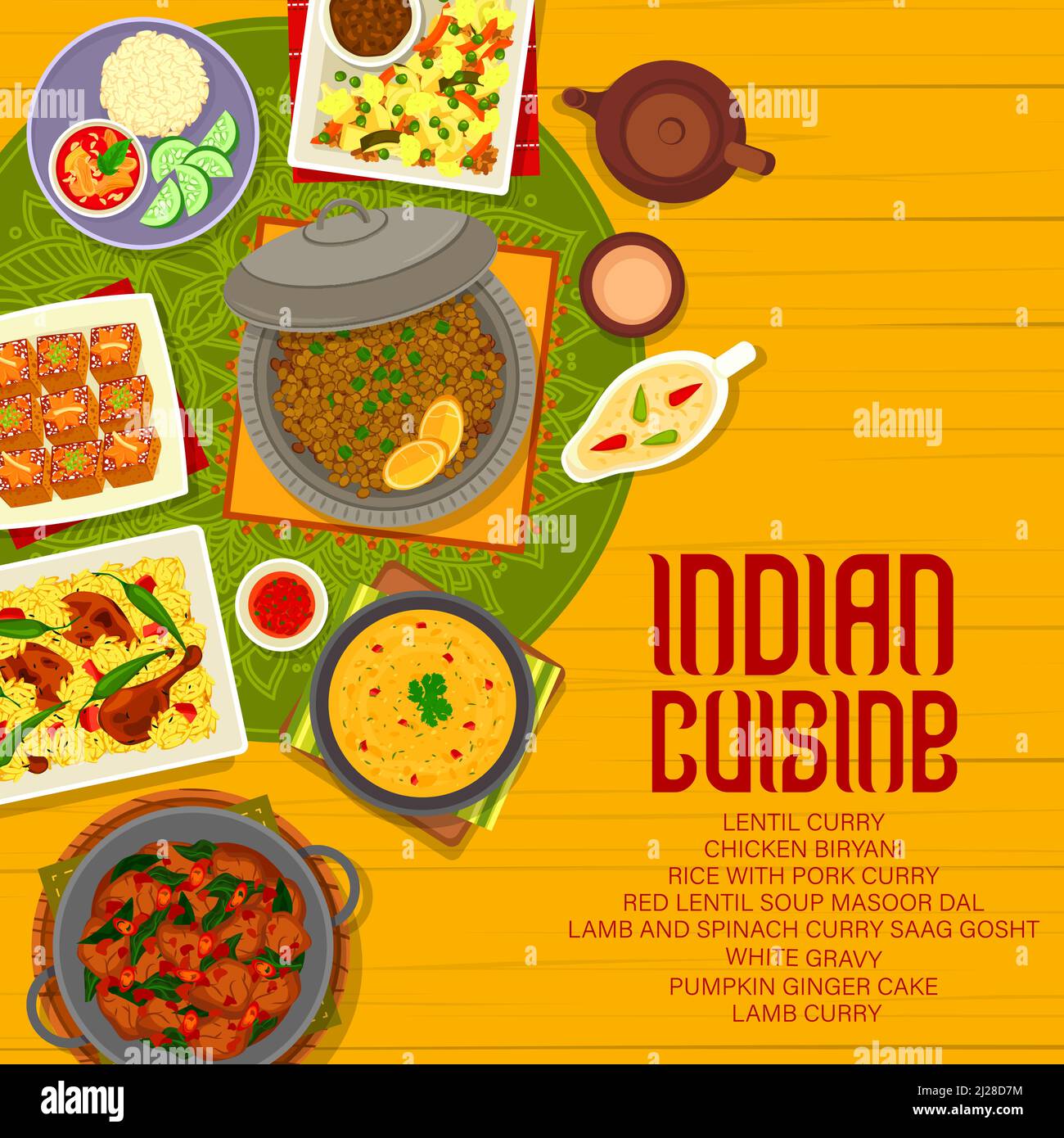 Indian lamb biryani Stock Vector Images - Alamy