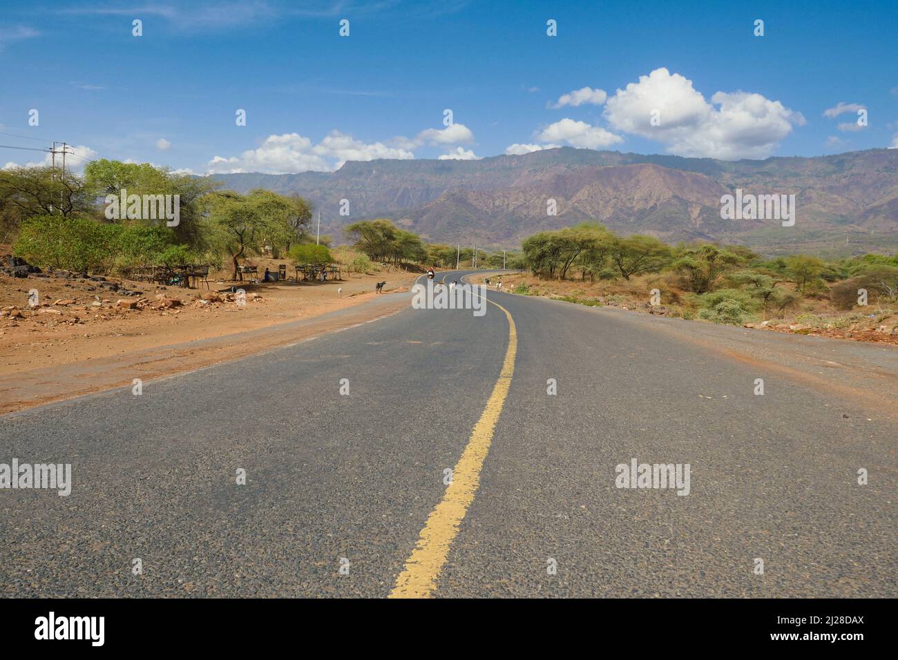 Scenic view of Iten - Kabarnet highway against the background of Kerio ...