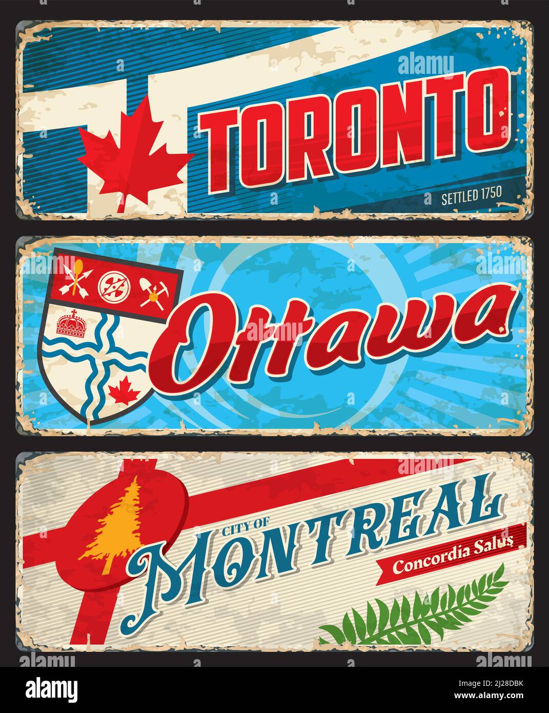 Vintage map of montreal hi-res stock photography and images - Alamy