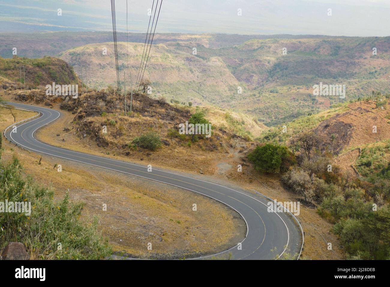 Scenic view of Iten - Kabarnet highway against the background of Kerio ...