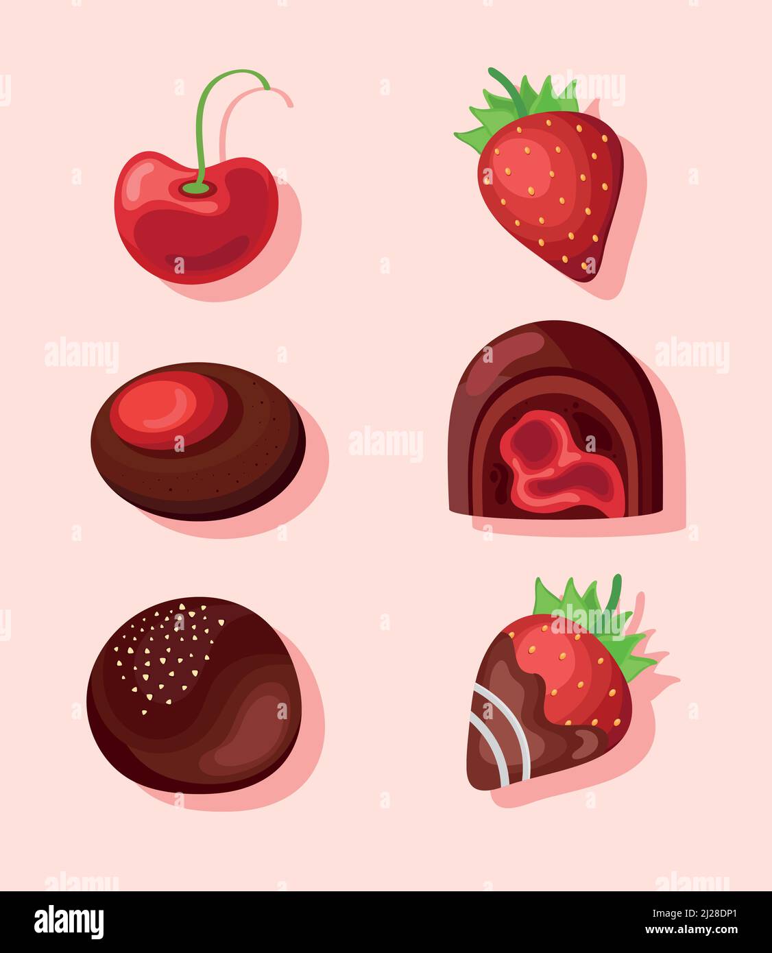 Six snacks Stock Vector Images - Alamy