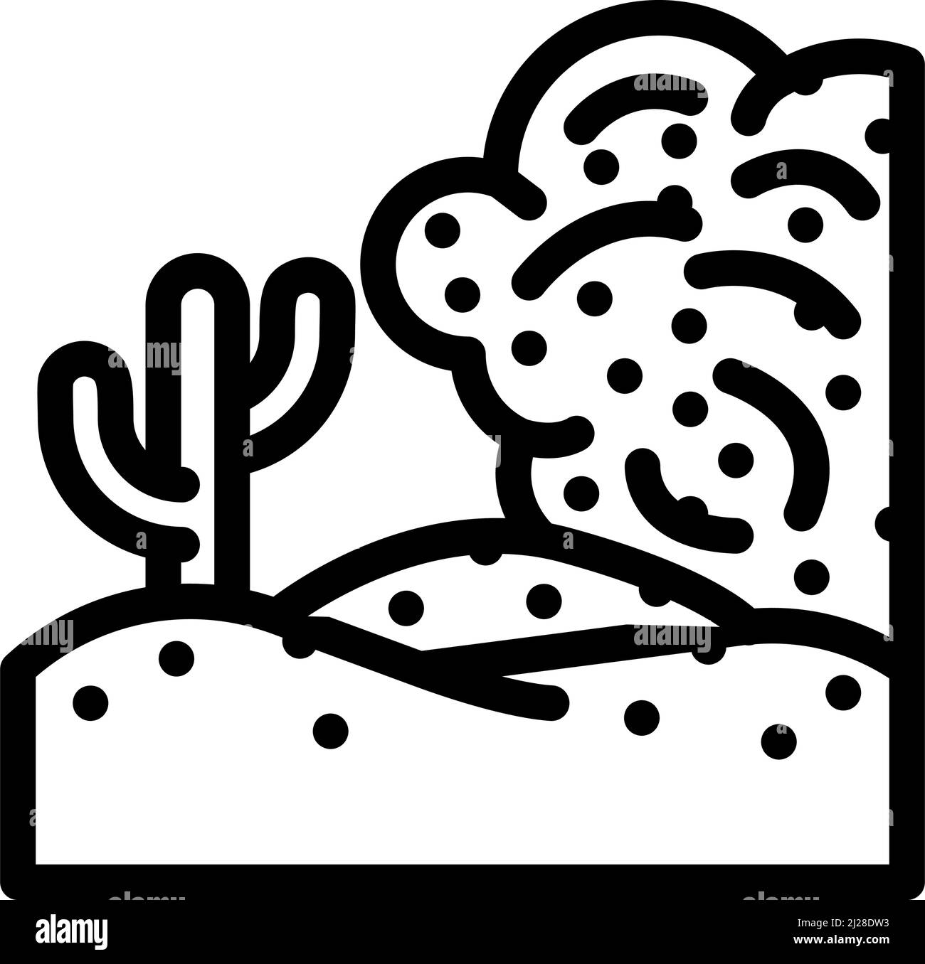 sand egypt desert line icon vector illustration Stock Vector Image ...