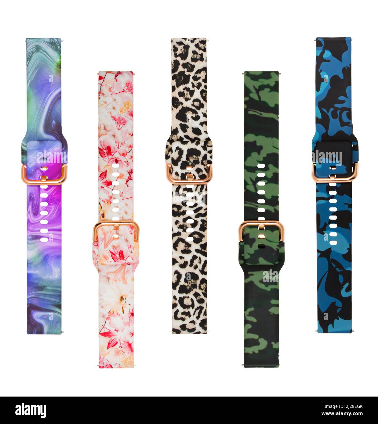 strap for smart watch isolated on white background, collage Stock Photo ...