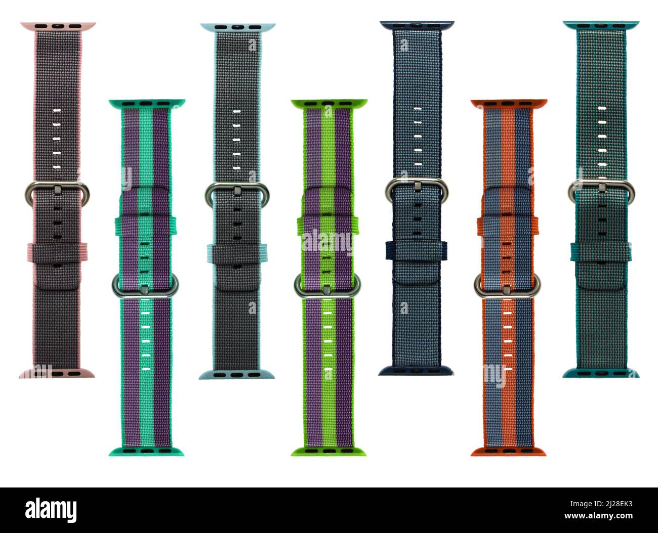 strap for smart watch isolated on white background, collage Stock Photo ...