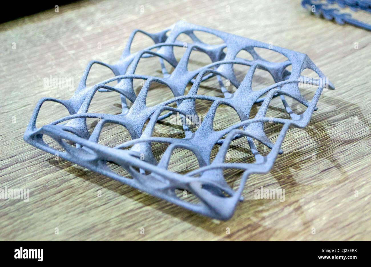 Object printed on a powder 3D printer from polyamide powder Stock Photo ...