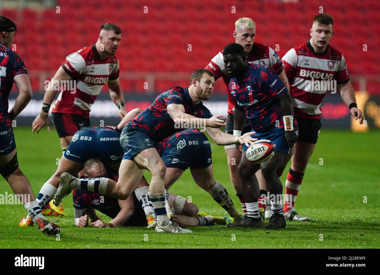 Bristol Bears' Theo Strang during the Premiership Rugby Cup match at ...