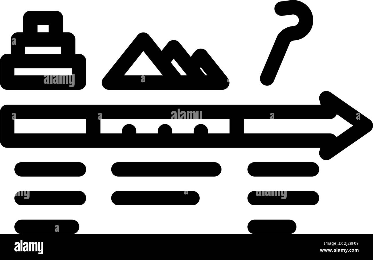 civilization egypt line icon vector illustration Stock Vector Image ...