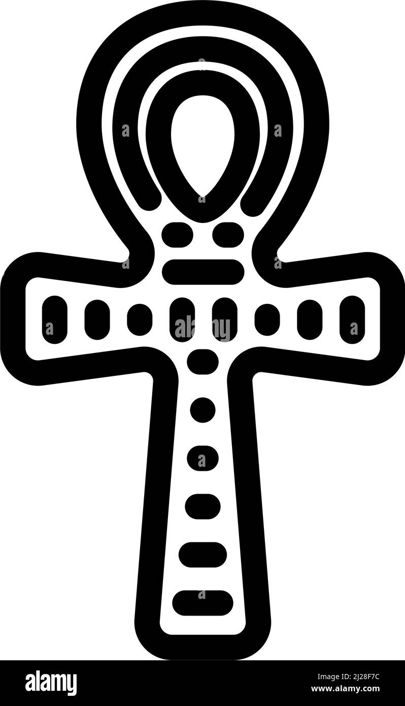 ankh decoration line icon vector illustration Stock Vector Image & Art ...
