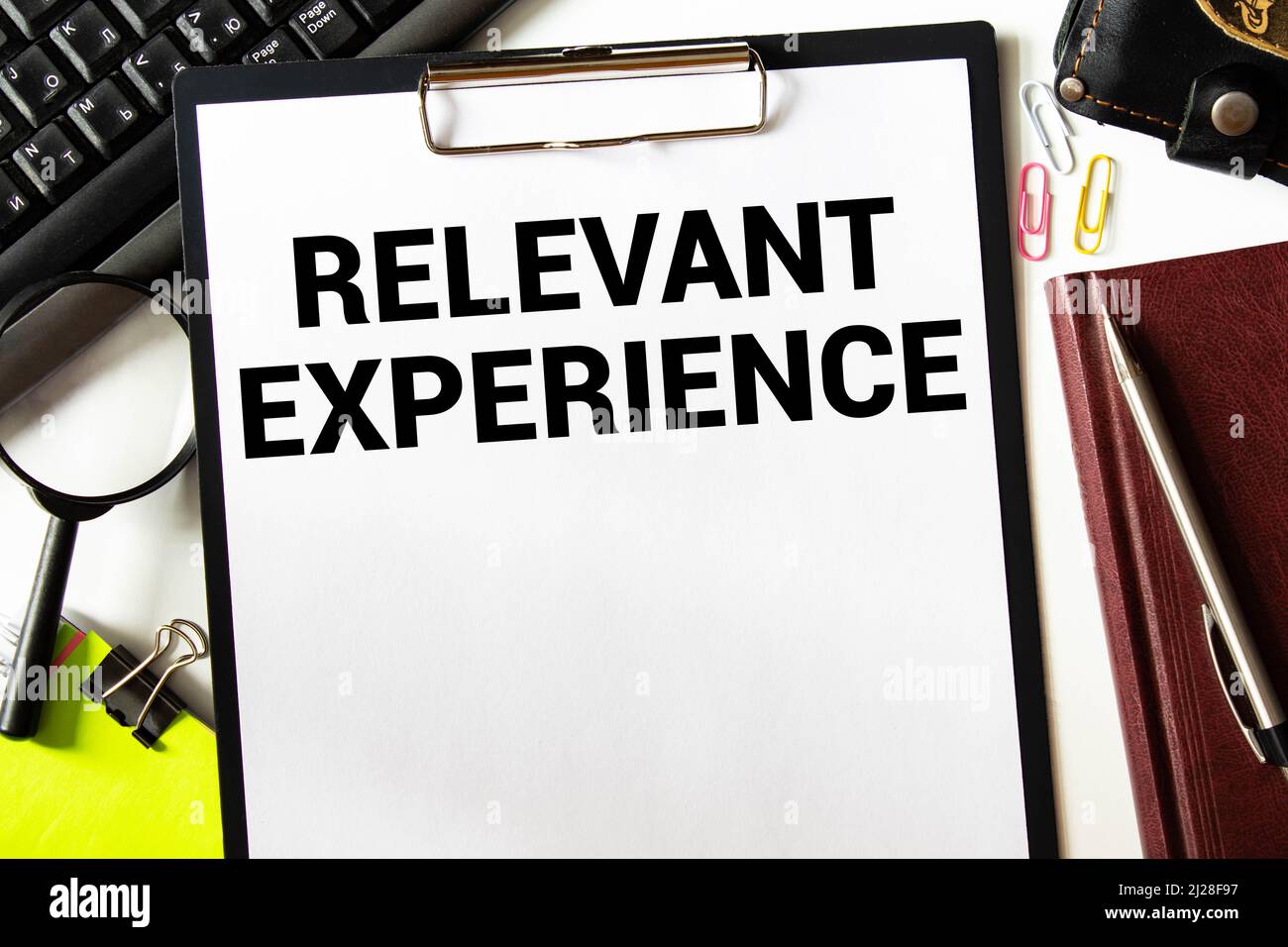 Notebook with Tools and Notes about RELEVANT EXPERIENCE,concept Stock ...