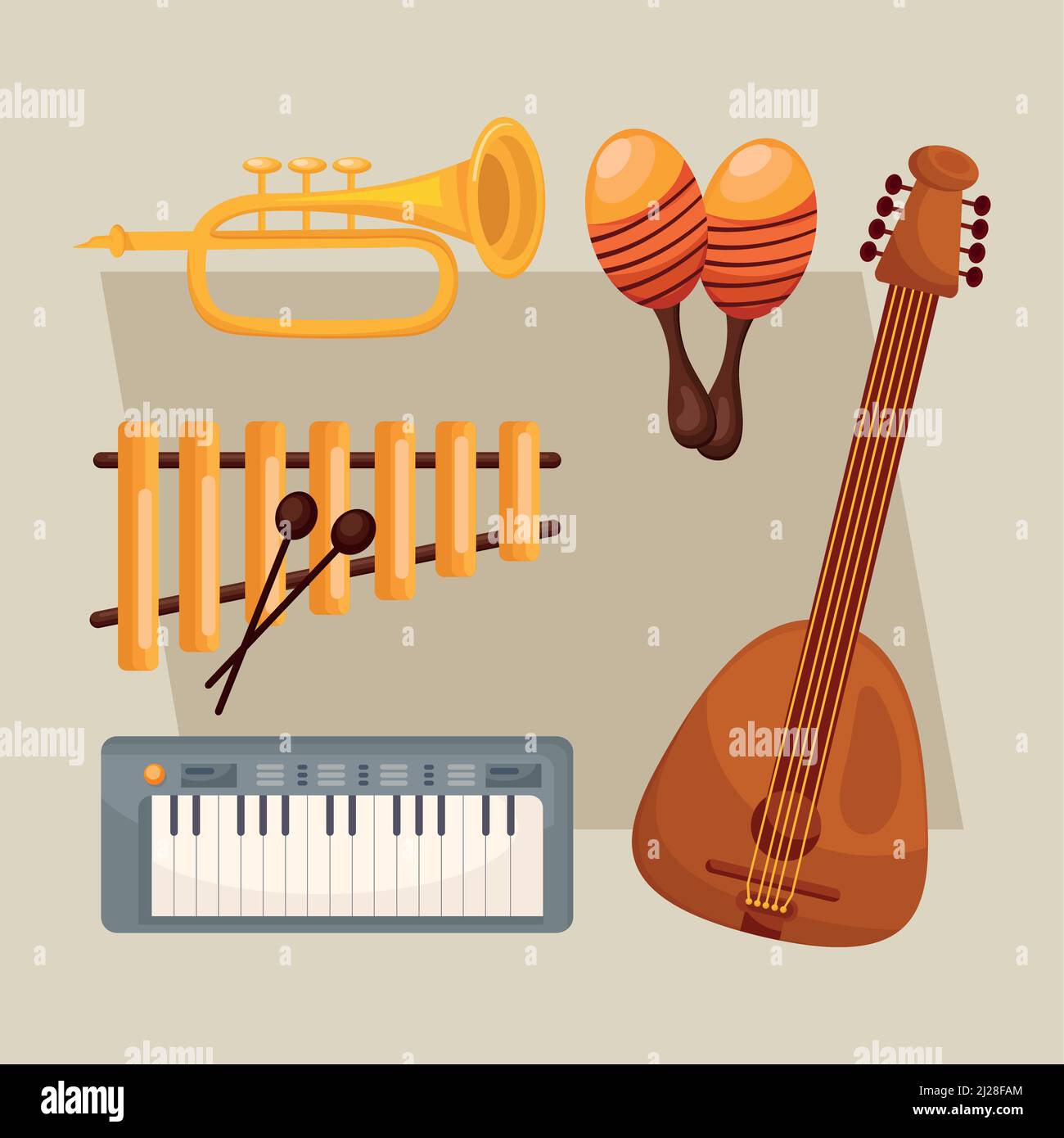 five musical instruments icons Stock Vector Image & Art - Alamy