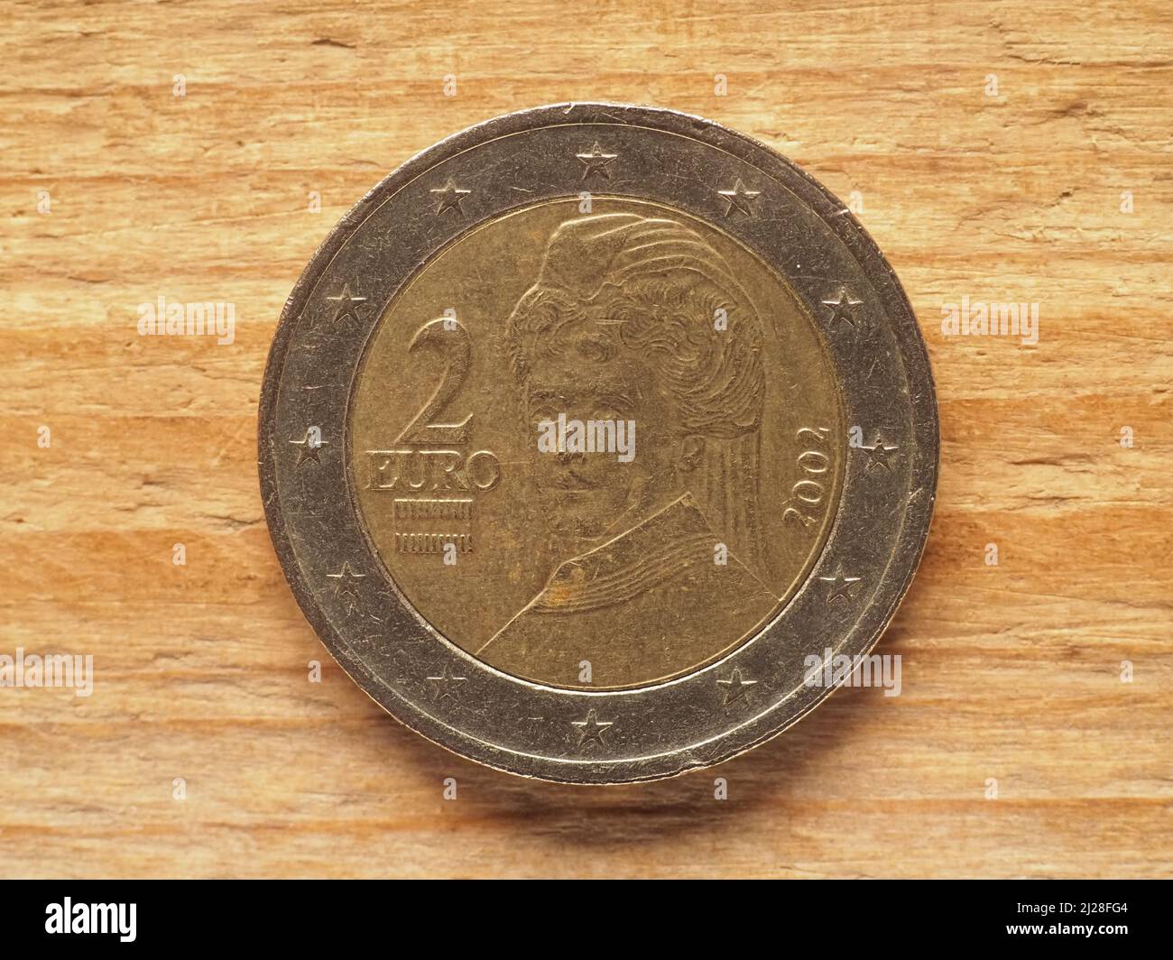 Austrian 2 euro coin hi-res stock photography and images - Alamy