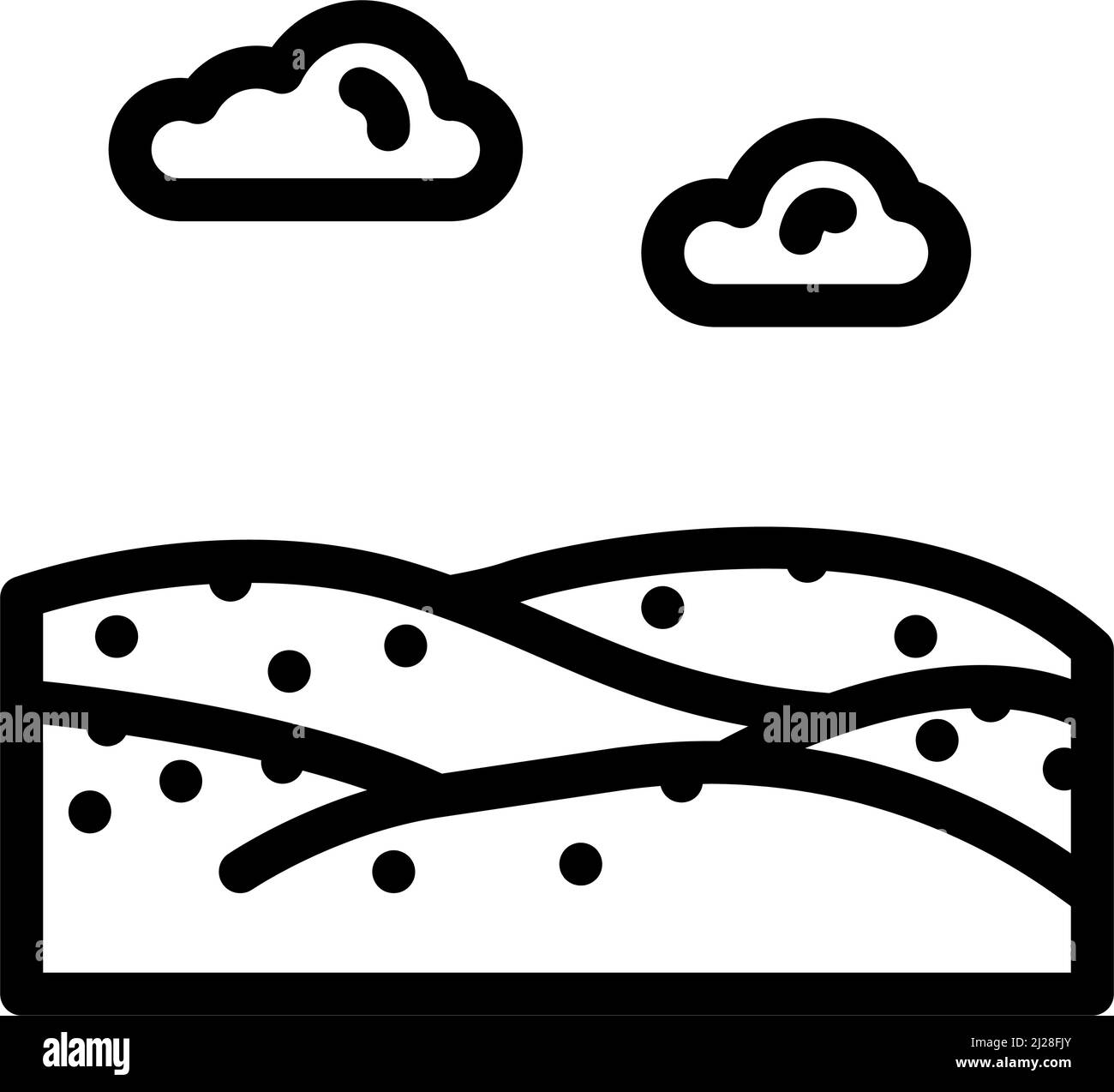 sahara desert line icon vector illustration Stock Vector Image & Art ...