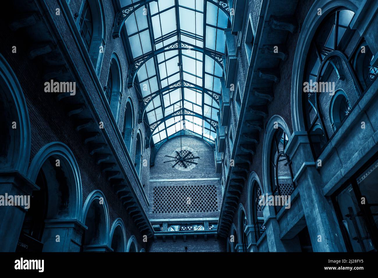 The arched interior of an architectural building Stock Photo - Alamy