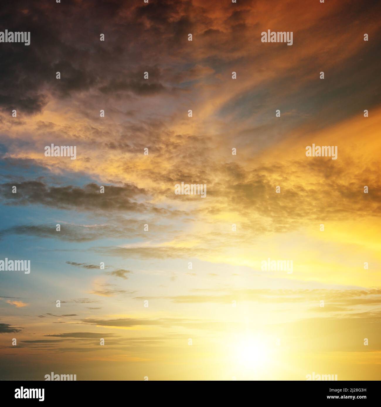 Beautiful sunset in the tropics Stock Photo - Alamy