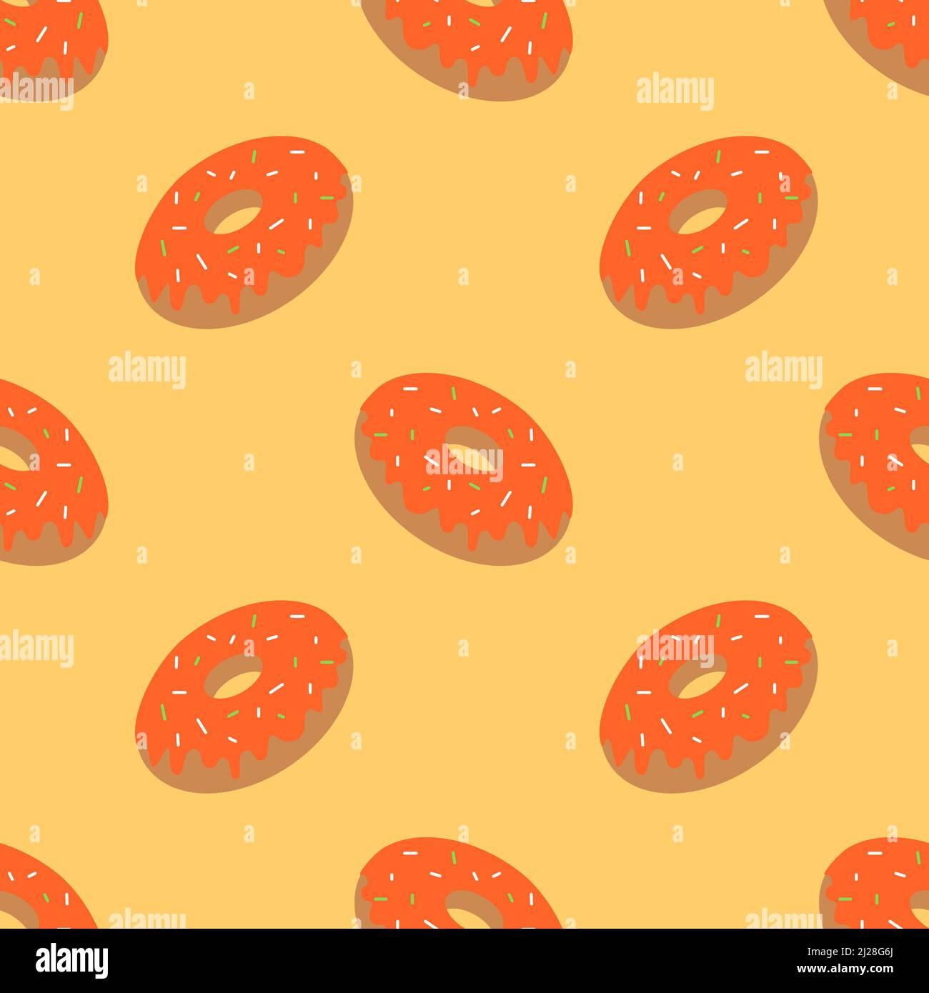 Seamless pattern, sweet dessert donut with glaze, design for textile ...