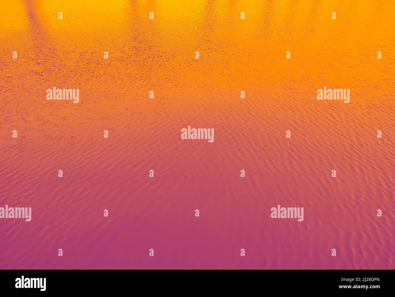 A 3D illustration of a bright orange and pink abstract water background ...