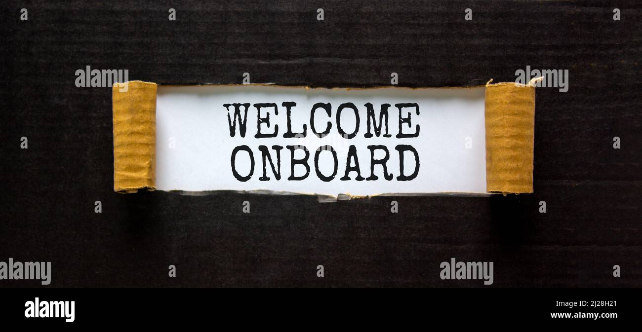 Welcome onboard and support symbol. Concept words Welcome onboard on ...