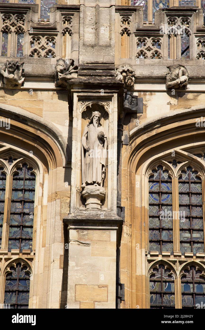 Carved stone statues on St Georges Chapel, British sovereign royal ...