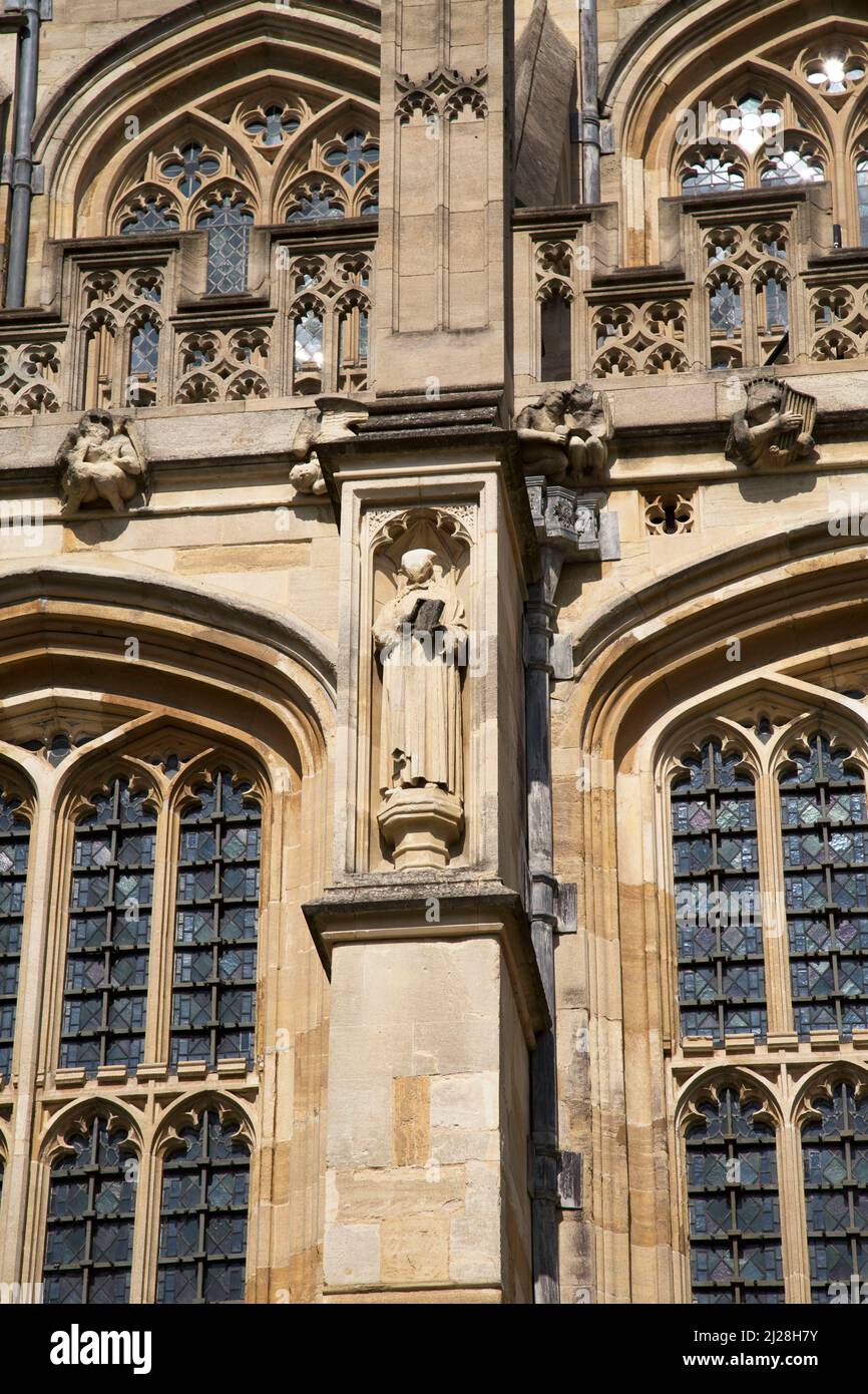 Carved stone statues on St Georges Chapel, British sovereign royal ...