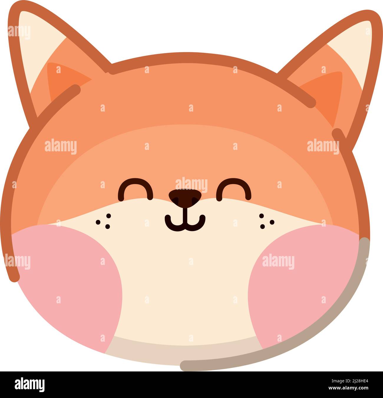 cute fox face Stock Vector Image & Art - Alamy