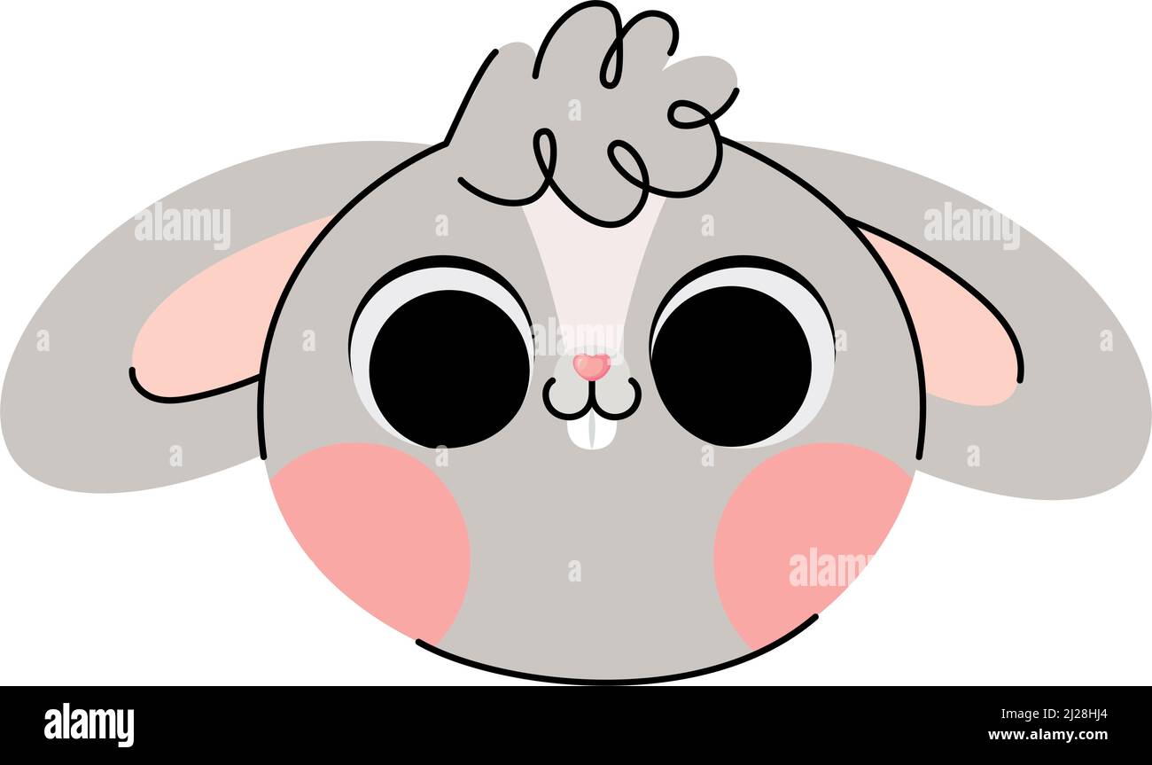 gray bunny illustration Stock Vector Image & Art - Alamy