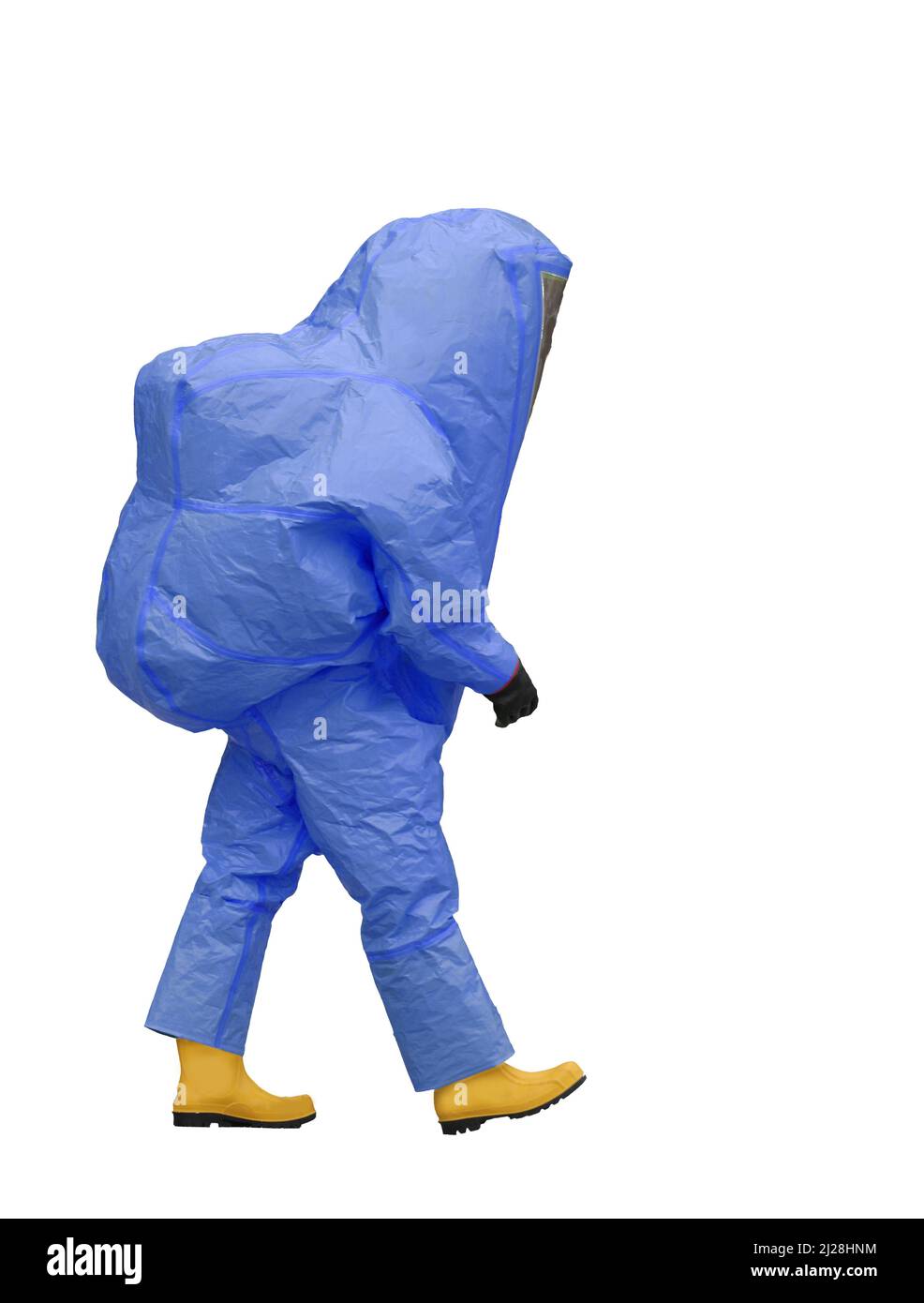blue protective suit for chemical protection and biological hazard ...