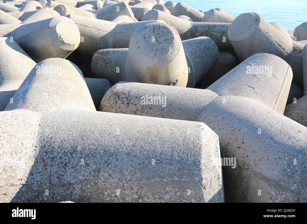 Y-shaped reinforced concrete breakwater for protection from storm ...