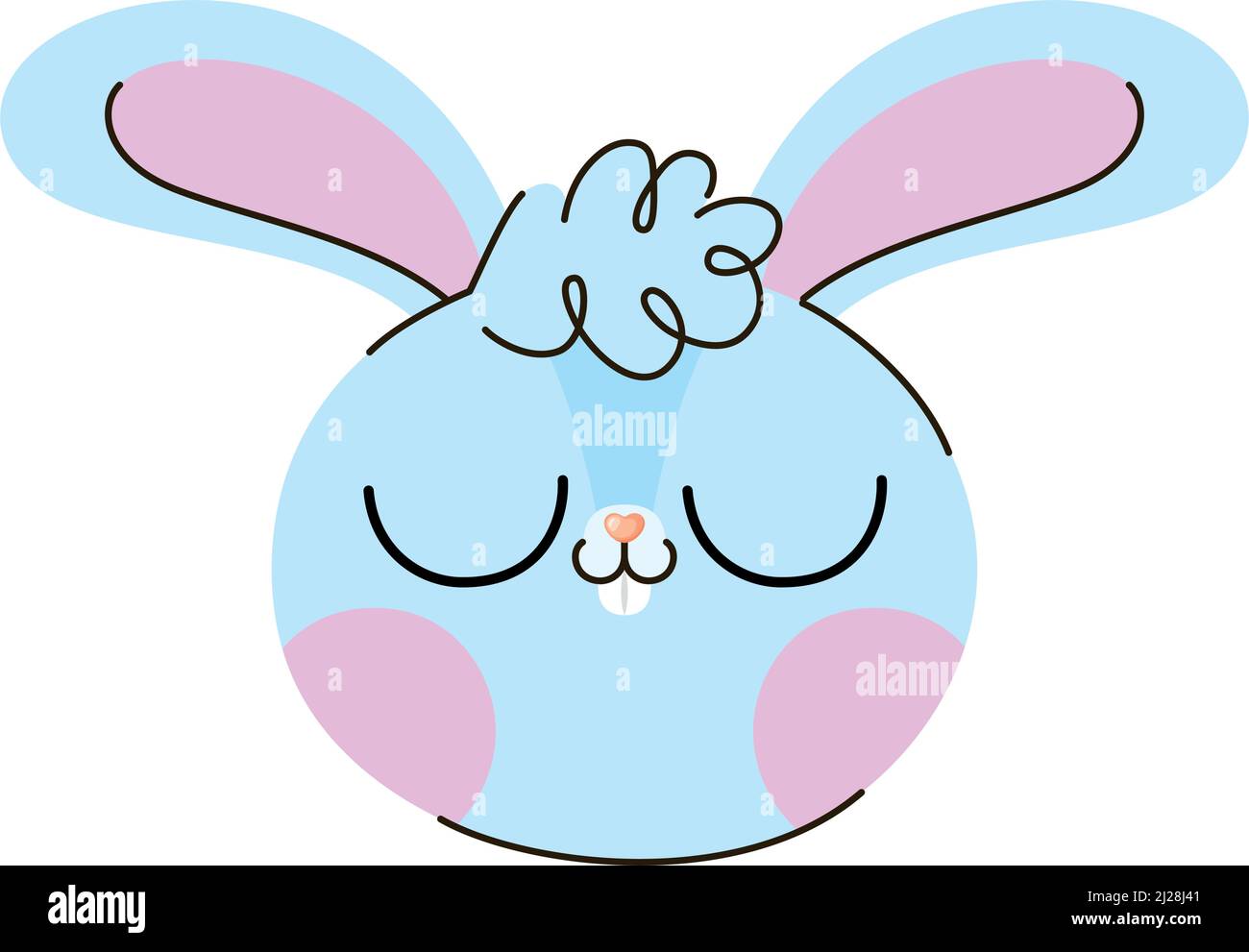blue bunny illustration Stock Vector Image & Art - Alamy