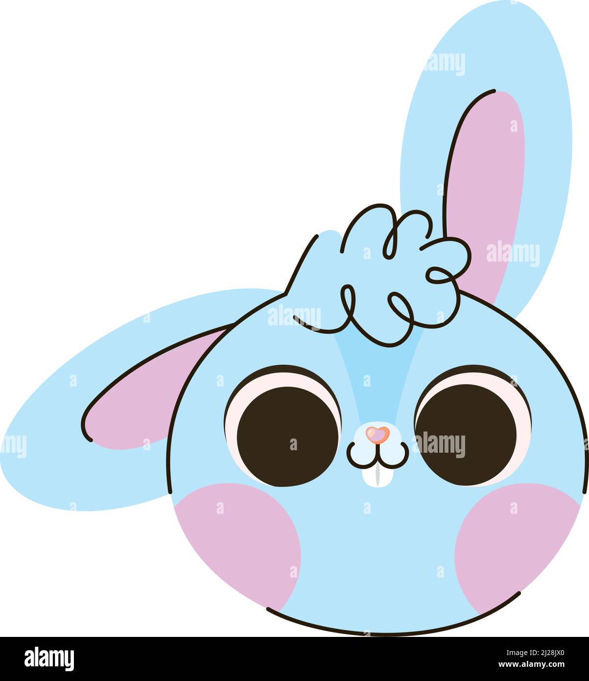 happy blue bunny Stock Vector Image & Art - Alamy