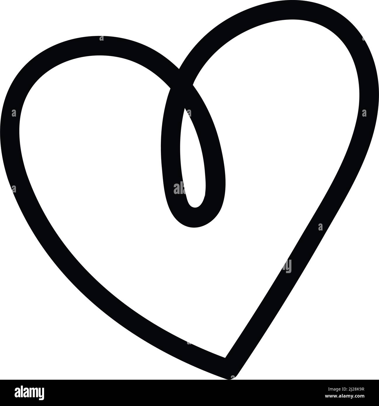cute line heart Stock Vector Image & Art - Alamy
