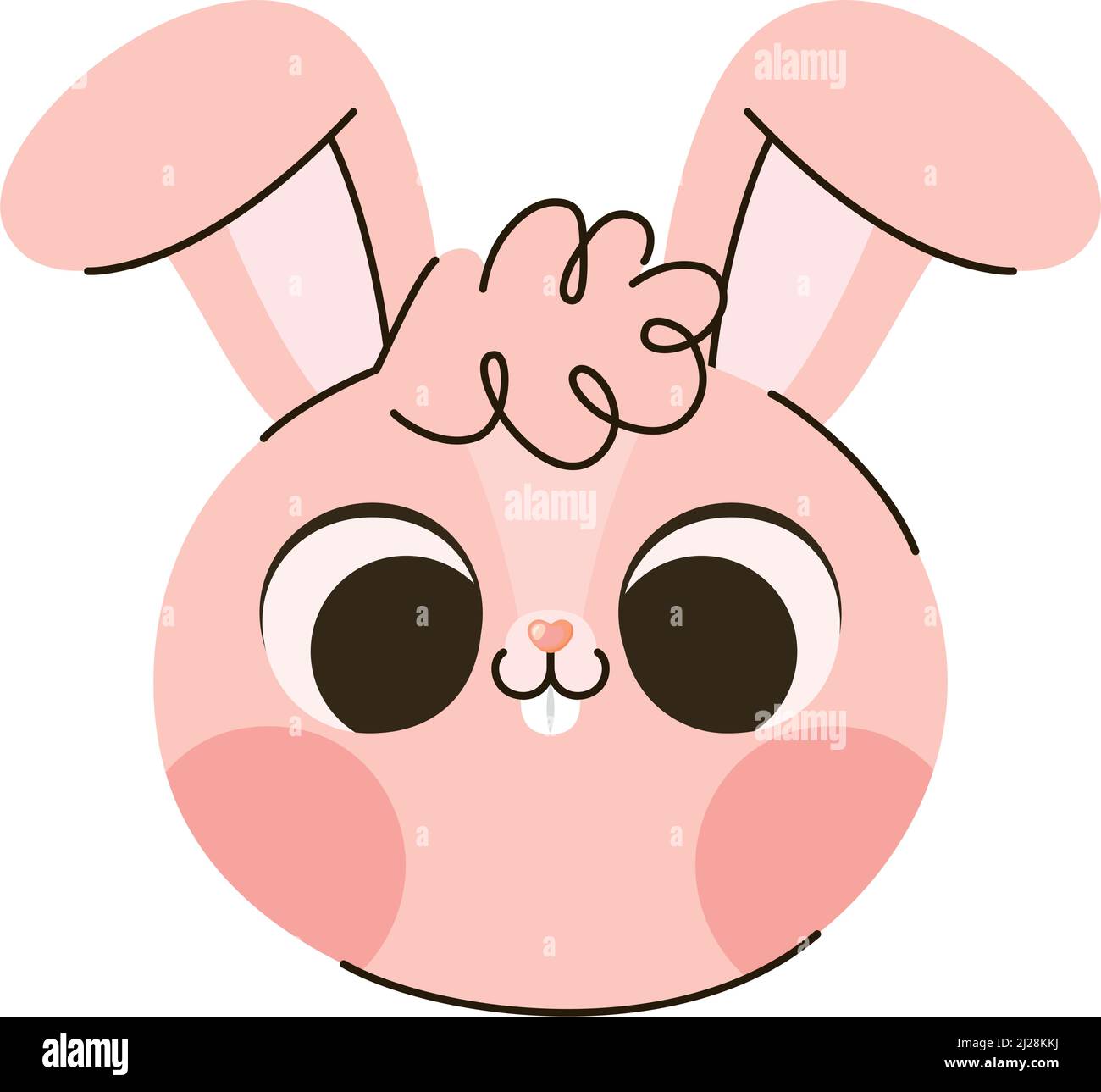 pink bunny illustration Stock Vector Image & Art - Alamy