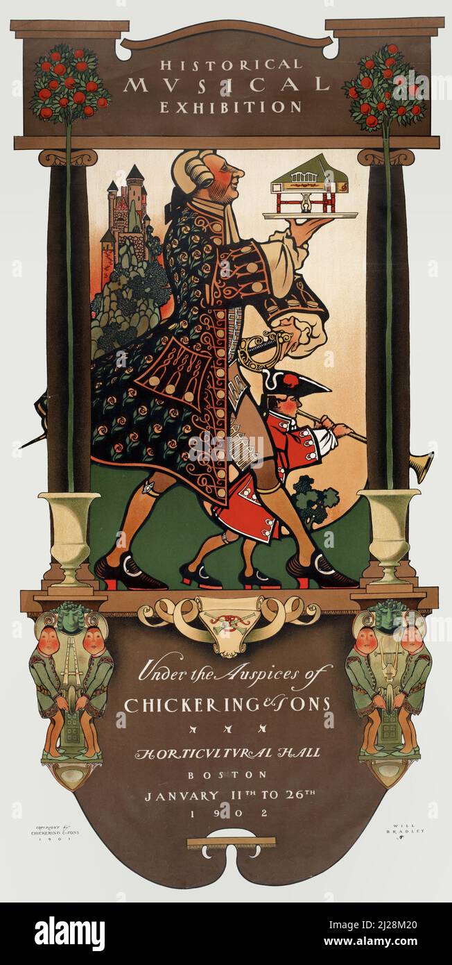 Will Bradley artwork - Historical musical exhibition (1901) American ...