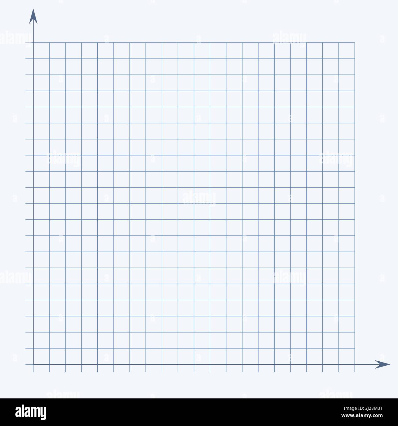 Grid paper. Mathematical graph. Cartesian coordinate system with x-axis ...