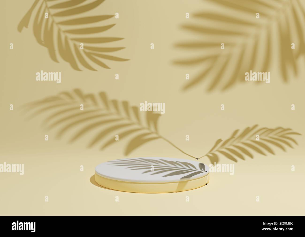 Warm, light, bright, pastel yellow, 3D render of a simple, minimal ...